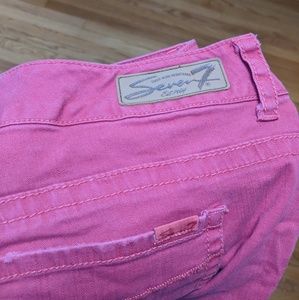 Seven7 | Jeans | Hot Pink Cropped Jeans | Poshmark